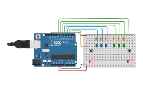 Circuit Design Desafío Programando 2 Pulsadores Con Bloques Tinkercad