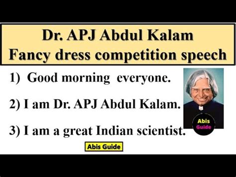 Abdul Kalam Fancy Dress Dr Apj Abdul Kalam Fancy Dress Competition Abdul Kalam Speech In