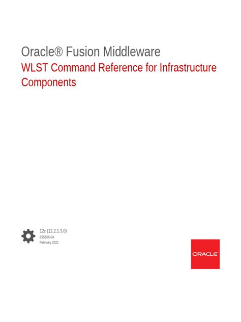 Wlst Command Reference Infrastructure Components Pdf Oracle