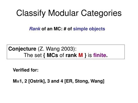 Ppt Properties Of Modular Categories And Their Computation