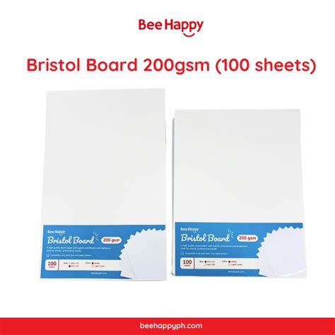 Bee Happy Bristol Board Worx Specialty Paper 100 Sheets Shopee