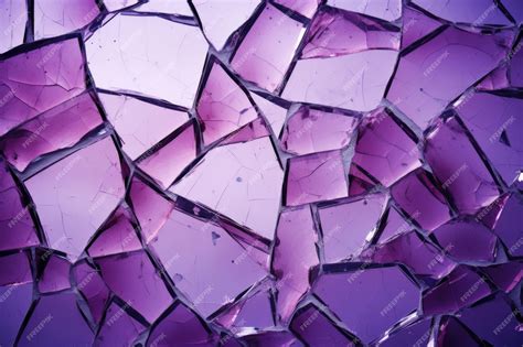 Premium Ai Image Banner With Purple Broken Glass Texture