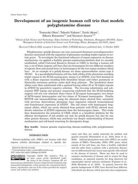 Pdf Development Of An Isogenic Human Cell Trio That Models