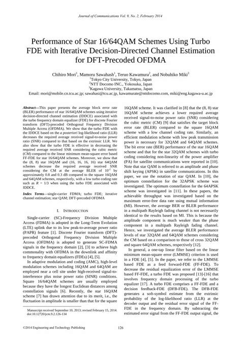 Pdf Performance Of Star 1664qam Schemes Using Turbo · Performance