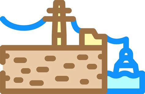 Wave Transmission Tidal Power Glyph Icon Vector Image