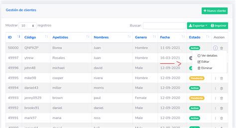 Datatables PDO Usando Dropdown ServerSide Responsiva BaulPHP