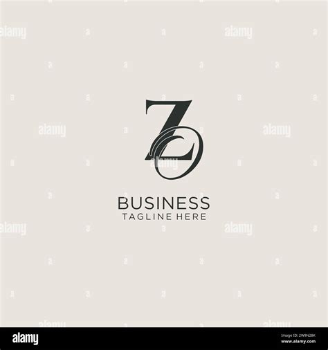 Initials Zo Letter Monogram With Elegant Luxury Style Corporate
