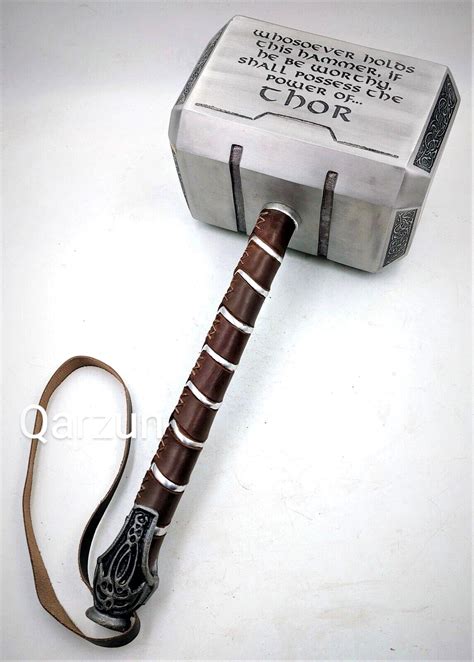 Buy Qarzun Power Thor Hammer Metal Mcu Thor Mjolnir Cosplay 1 1 Scale