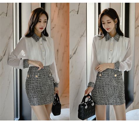 職場女裝ol氣質女神範衣服春季2020新款女套裝裙長袖襯衣連衣裙 Verybuy Outlet