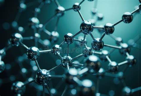 Close Up Of Interconnected Molecular Structures Showcasing Scientific Innovation Stock Image