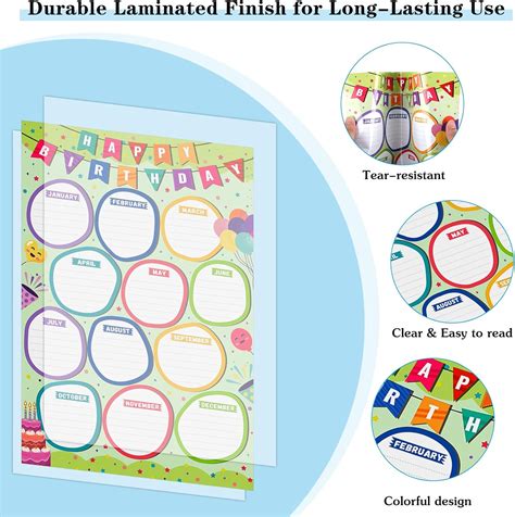 Whatsign Birthday Chart For Classroom Happy Australia Ubuy