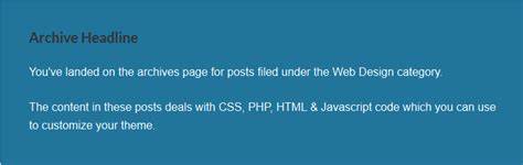 Style Archive Title Description Beginners Guide WP SITES