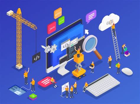 Programming Coding Development Isometric Vector Image