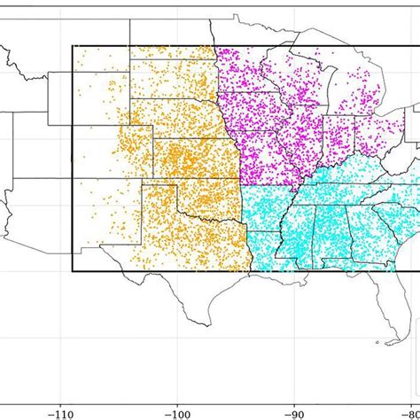 Spatial Distribution Of 2003 2017 Supercell Tornado Events The Cyan Download Scientific