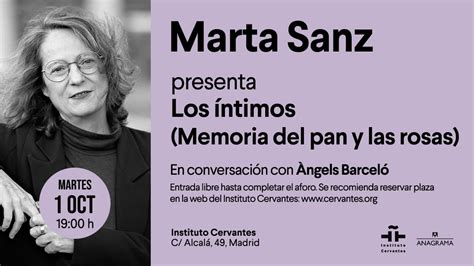 Marta Sanz Presenta Los íntimos