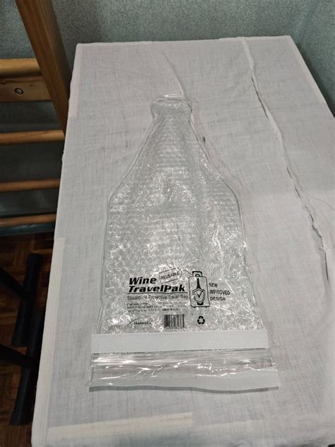 Clear Wine Bottle Reusable Protective Travel Bag Travelpak 750ml