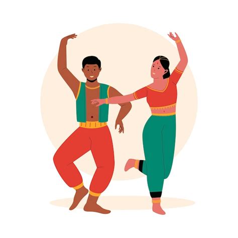 Premium Vector Indian Couple Performing Traditional Dance