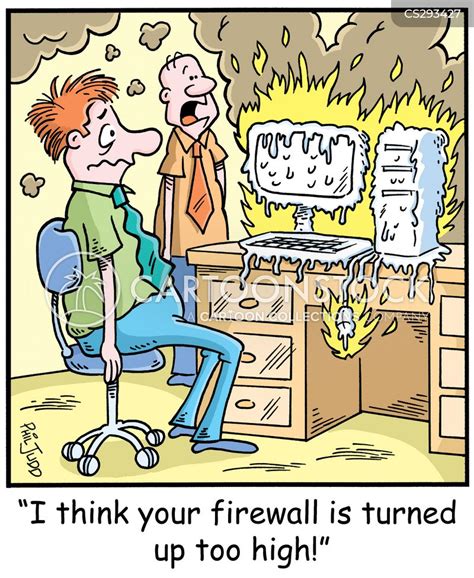 Firewall Settings Cartoons And Comics Funny Pictures From CartoonStock