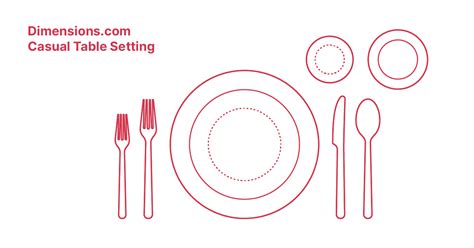 Casual Table Setting Dimensions And Drawings