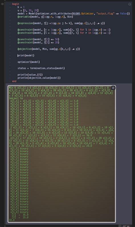 Constraints Not Being Satisfied While Using Vector Elements As Rhs