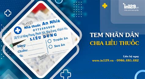 In Tem Nhãn Dán Chia Liều Dùng Thuốc Theo Yêu Cầu Mẫu đẹp
