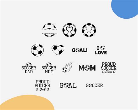 Soccer Ball Svg Icon Pack Printable Svg Pack Digital Svg Editable Template Digital Download