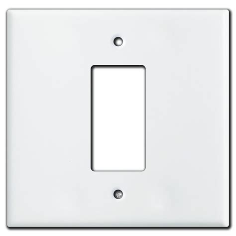 Jumbo 2 Gang 1 Centered Duplex Wall Plate White