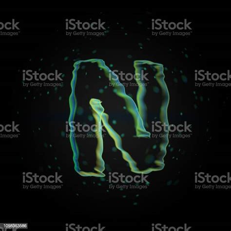 미세한 편지 N 대문자입니다 검은 배경에 작은 입자와 나노 글꼴 렌더링 3d 0명에 대한 스톡 사진 및 기타 이미지 0명