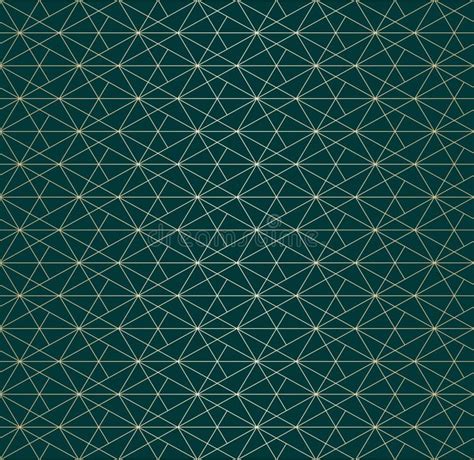 Golden Lines Pattern Vector Geometric Linear Seamless Texture Luxury Design Stock Vector