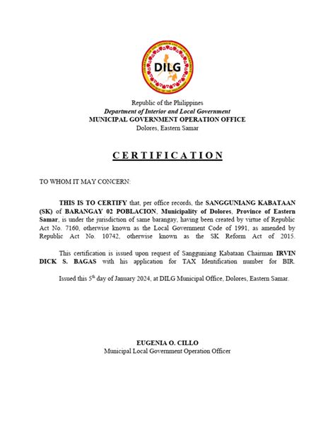 Certificate Of Sk Creation Pdf