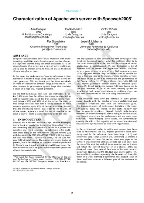 pdf characterization of apache web server with specweb2005 victor