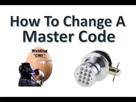 How To Change The Master Code On Digital Electronic Code Door Lock Round Knob Turbolock YL