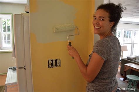 How To Paint A Kitchen In Just A Few Hours Thrift Diving Blog