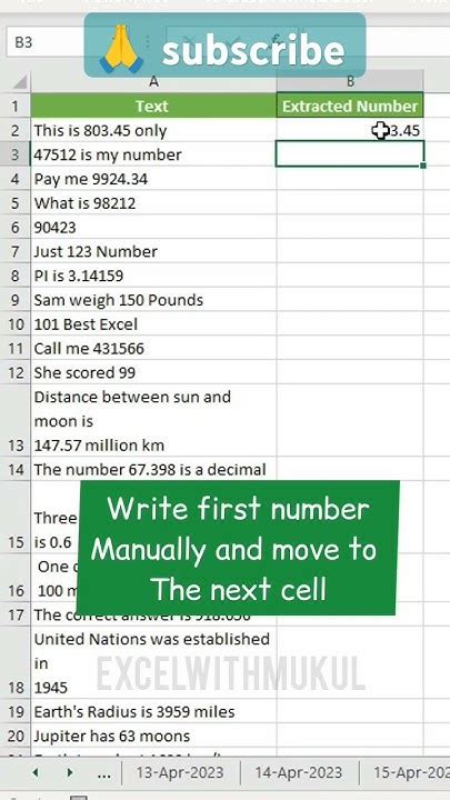 Excel Tutorial Extract Numbers Excel Howto Shorts Viralvideo Youtube