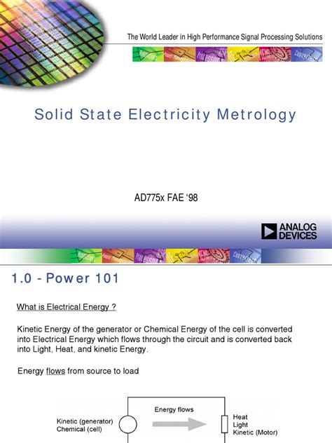 Solid State Electricity Metrology Pdf Ac Power Power Physics