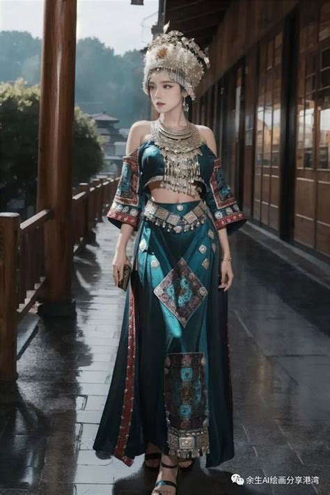 Ai绘画苗族少女