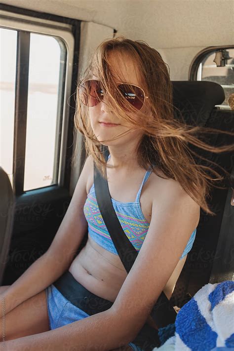 Young Teen In Car At The Beach By Stocksy Contributor Gillian Vann