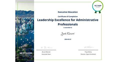 Jyoti Kaveri On Linkedin Certificate Of Completion For Leadership