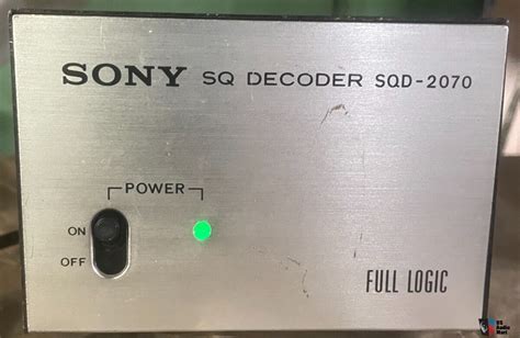 Sony Sq Decoder Sqd 2070 Quadraphonic Full Logic For Sale Us Audio Mart