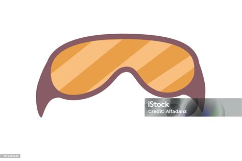 흰색 배경에 오렌지 컬러 스키 스포츠 보호 고글 벡터 일러스트 레이 션 겨울에 대한 스톡 벡터 아트 및 기타 이미지 겨울 계절 눈 냉동상태의 물 Istock