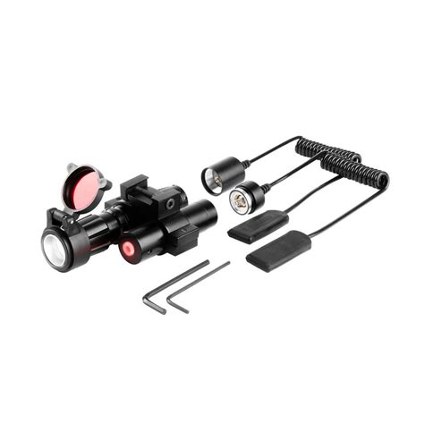 Iprotec 120 Lumen Rail Mounted Firearm Light With Red Laser Tactical