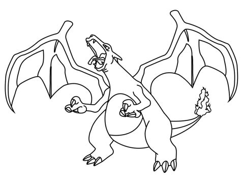 Coloriage Dracaufeu Pokemon 2 télécharger et imprimer gratuit