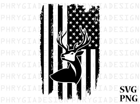 Deer Flag Svg Png Hunting Svg Deer Svg Hunting Clipart Etsy Ireland