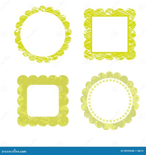 Scalloped Frames Stock Vector Illustration Of Frames