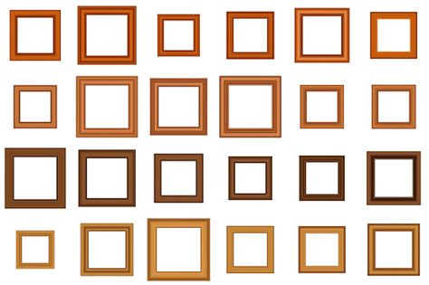 당신의 디자인을위한 제곱 빈티지 나무 프레임의 큰 세트 빈티지 커버 텍스트에 대 한 배치 빈티지 앤티크 골드 아름 다운 직사각형 프레임입니다 템플릿 벡터 그림입니다 0명에