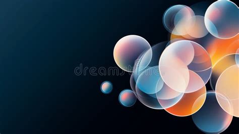 Colorful Translucent Bubbles Floating On A Dark Background Creating An Abstract Visual Effect