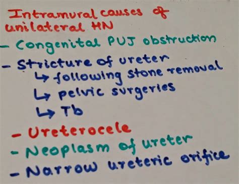 Medicowesome Unilateral And Bilateral Causes Of Hydronephrosis