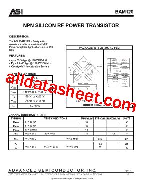 BAM120 Datasheet(PDF) - Advanced Semiconductor
