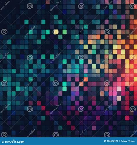 Close Up Of Multi Coloured Mosaic Background Created Using Generative