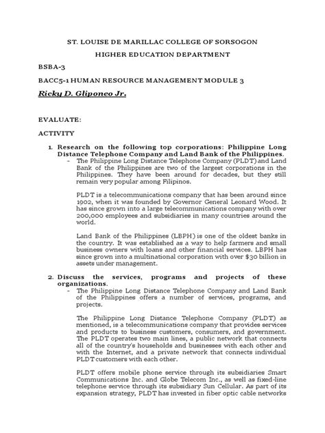 Module 3 Human Resource Management Pdf Employment